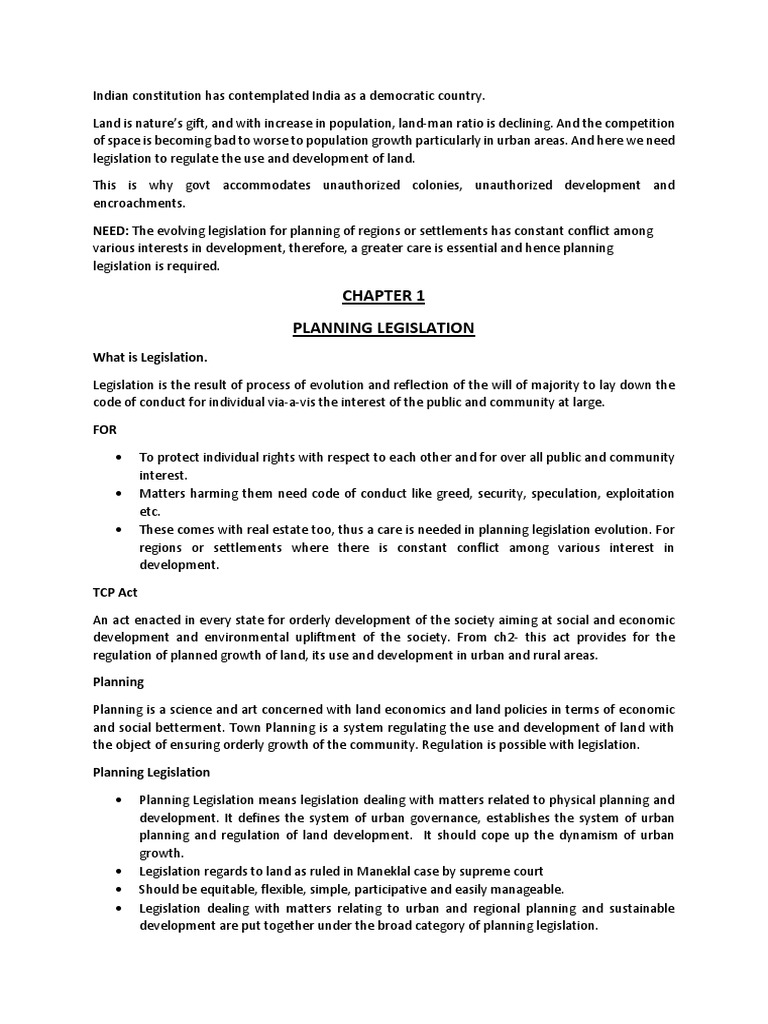 Planning Legislation - Uc Shah | PDF | Constitution | Government
