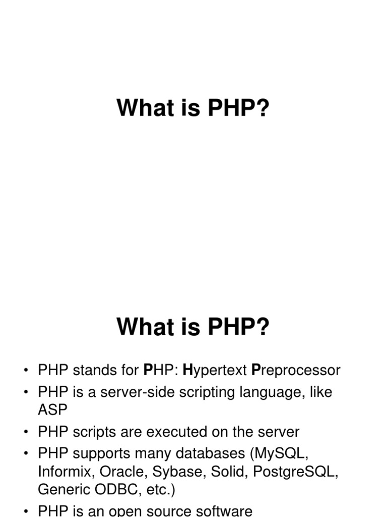 PHP intro: What is PHP | PDF | Php | Web Server