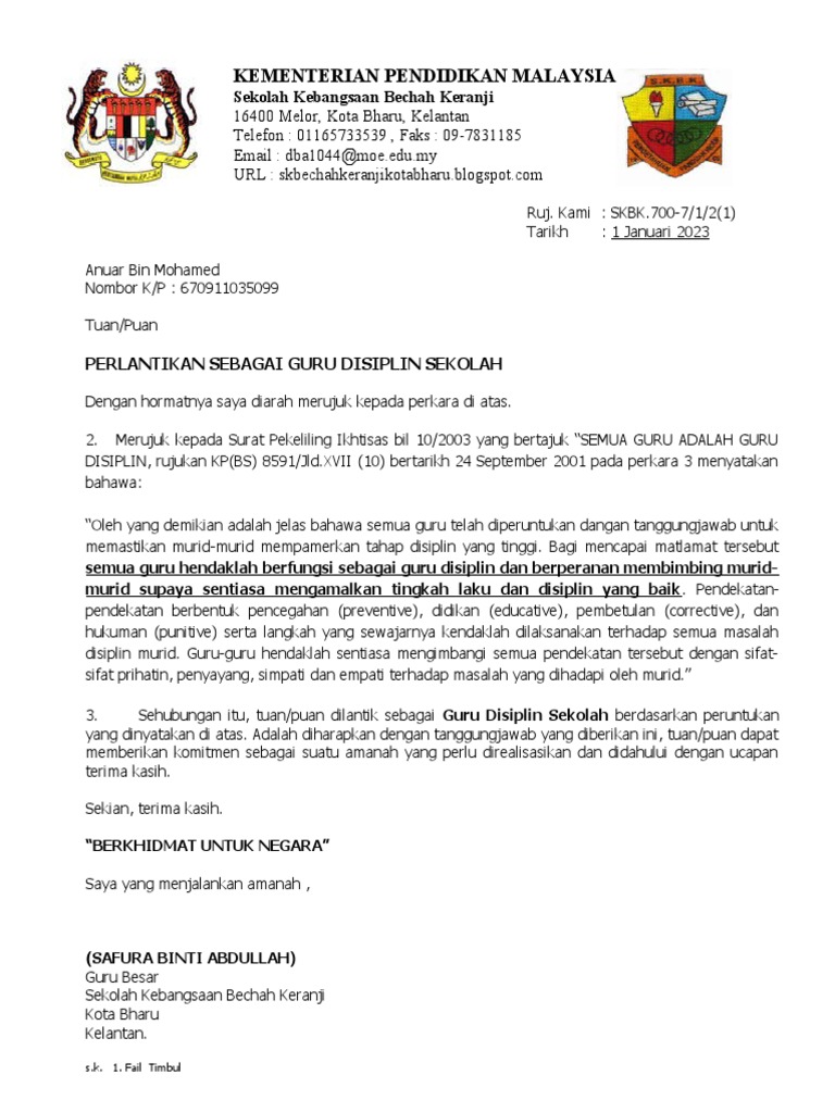 Surat Kepada Ibu Bapa | PDF