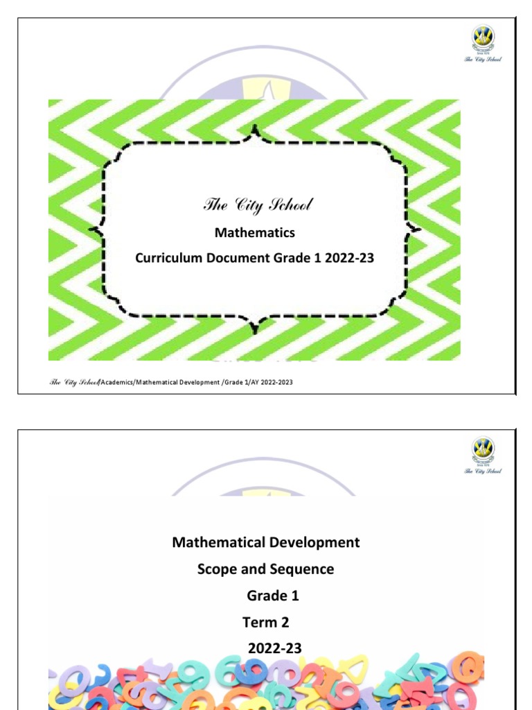 Grade 1 Math Curriculum Overview 2022-23 | PDF