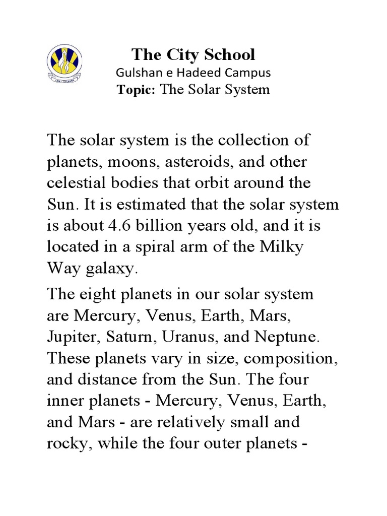 An In-Depth Look at the Components and Evolution of Our Solar System ...