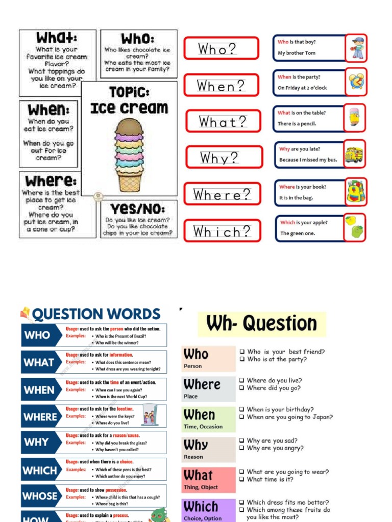 WH Questions (Food) | PDF