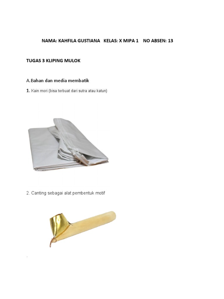 Proses Membatik: Teknik dan Media | PDF