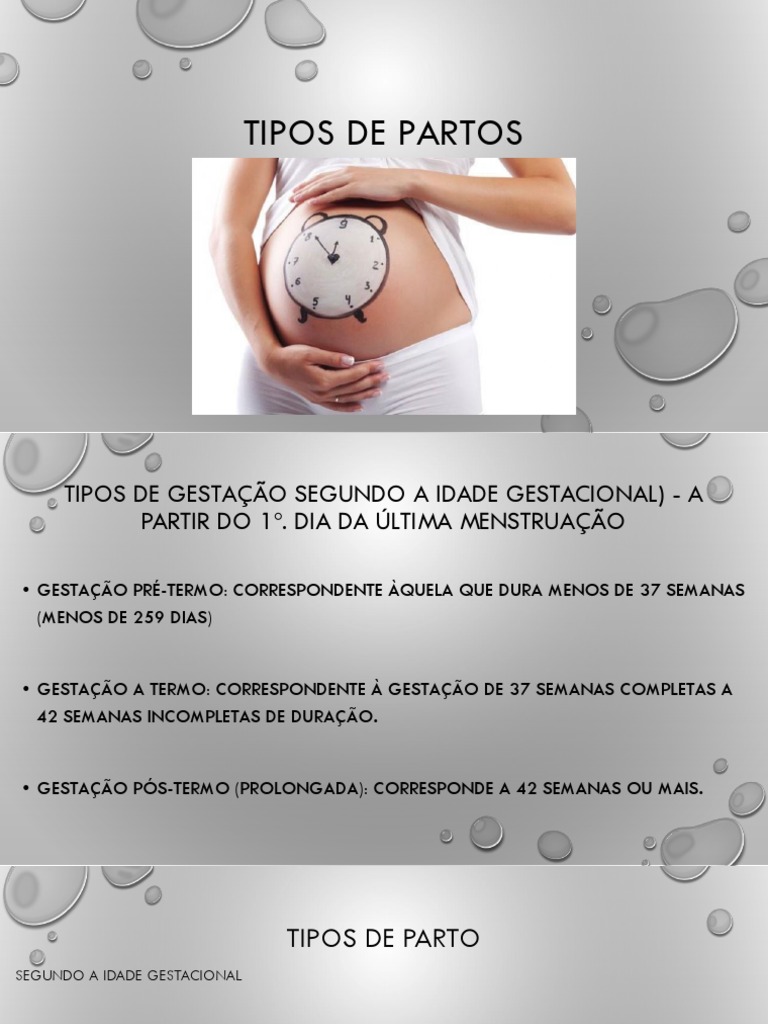 TIPOS DE PARTOS compacta | PDF | Parto | Gravidez