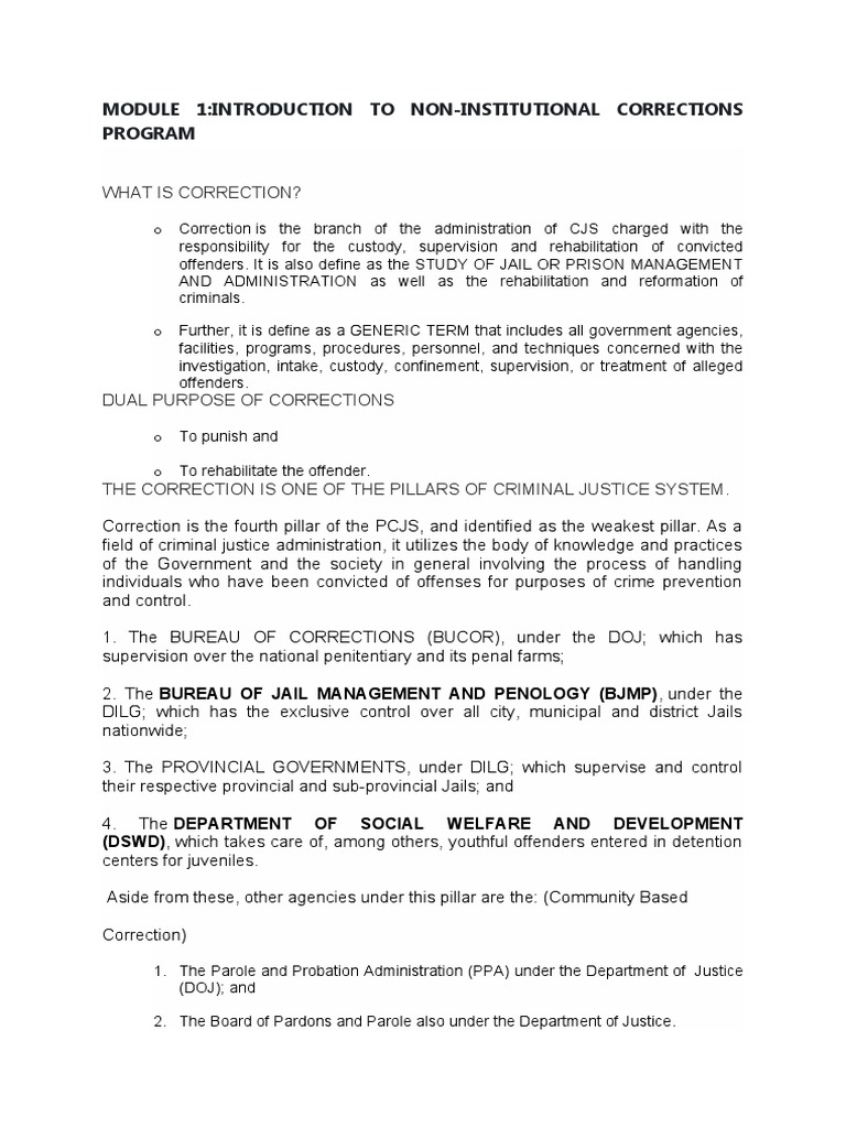 Non Insti | PDF | Probation | Pardon