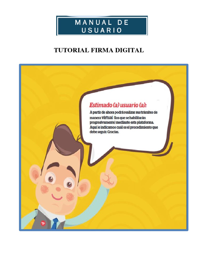 TUTORIAL FIRMA DIGITAL PLATAFORMA LUNAPIC | PDF