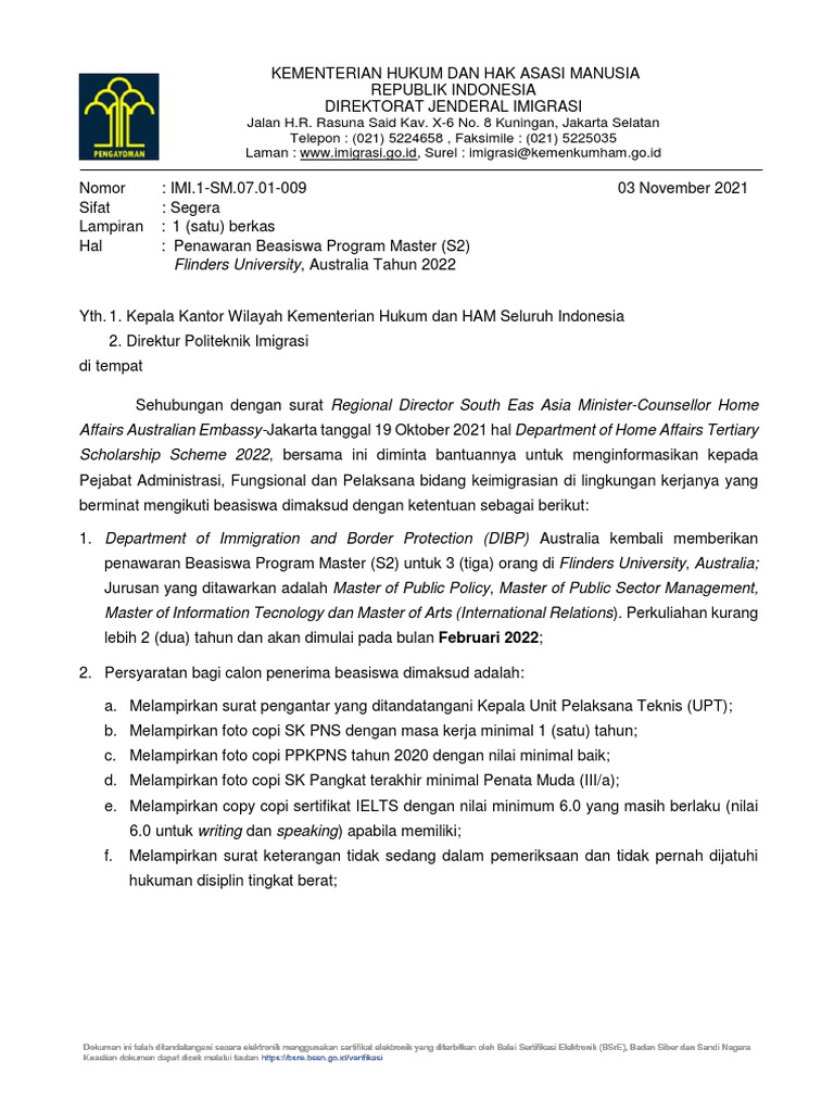 Penawaran Beasiswa Program Master (S2) Flinders University, Australia | PDF