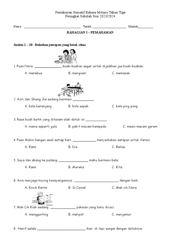 Pentaksiran BM T3 | PDF