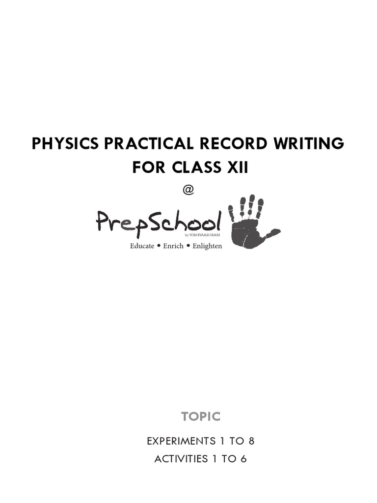 Physics Record Writing Class XII | PDF | P–N Junction | Resistor