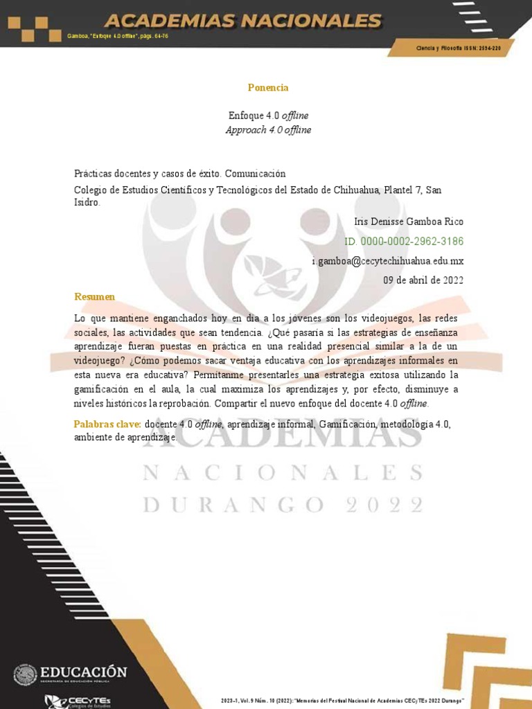 Iris Denisse Gamboa Rico | PDF | Enseñando | Aprendizaje