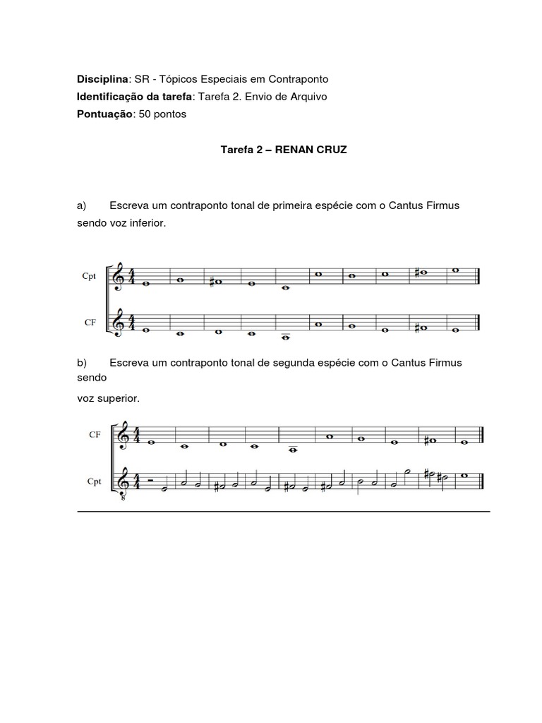 Tarefa 2 - SR2 - CF Mi Menor - Renan Cruz | PDF
