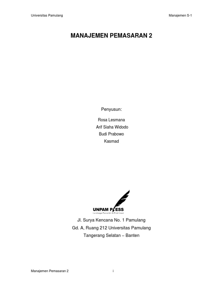 SMJ0223 - Manajemen Pemasaran 2 | PDF