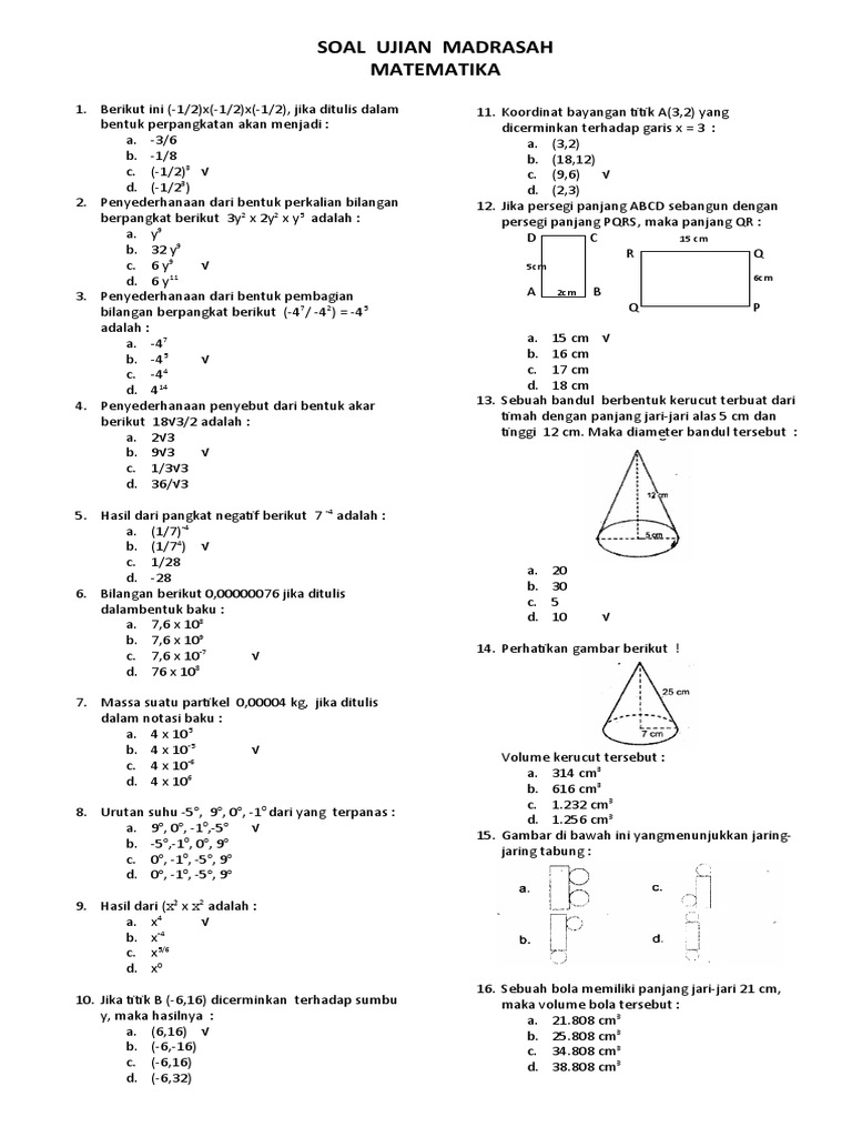 Soal Matematika UM 2021 | PDF