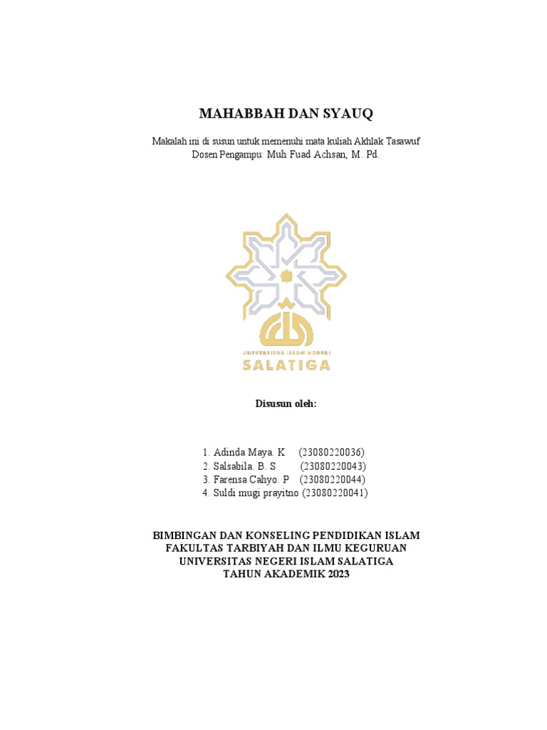 Mahabbah Dan Syauq | PDF