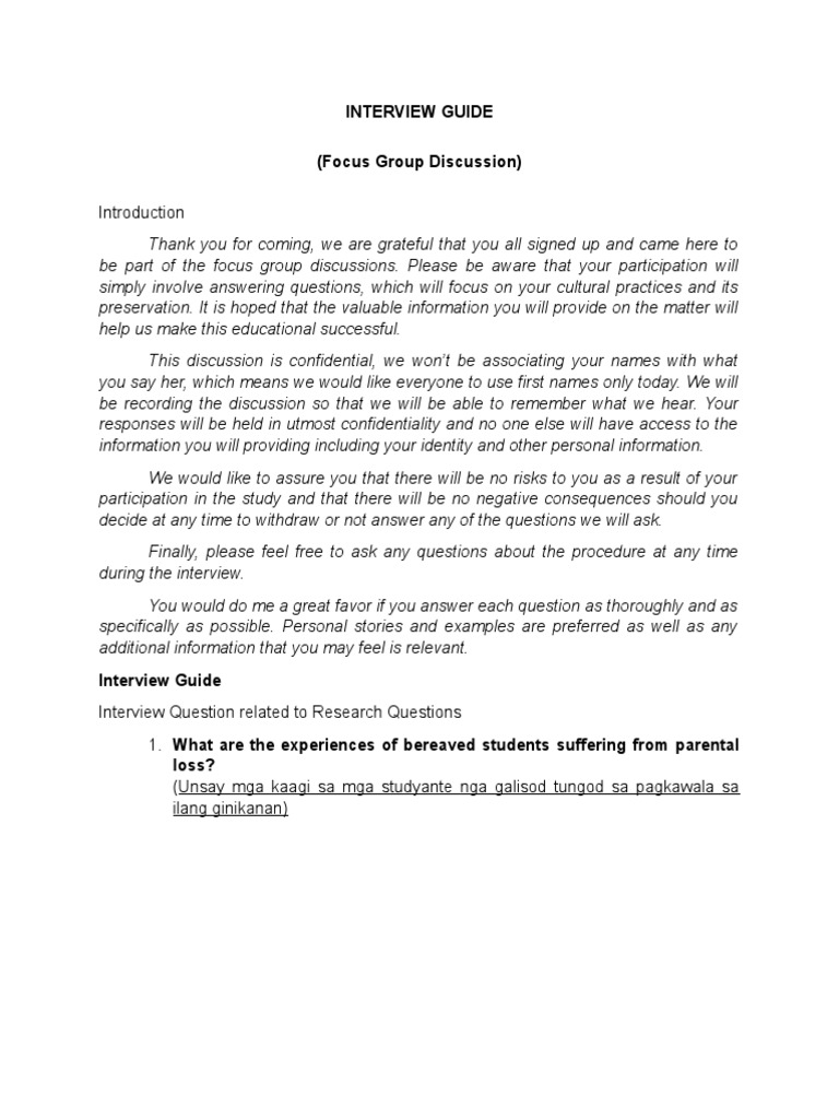 Interview Guide | PDF