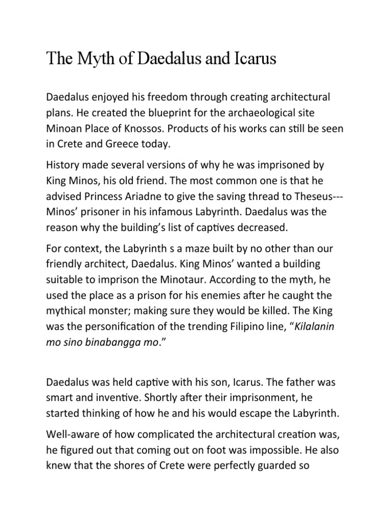 Book Review of Daedalus and Icarus | PDF