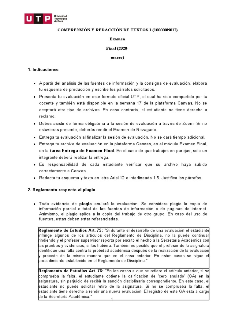Esquema de Redaccion | PDF
