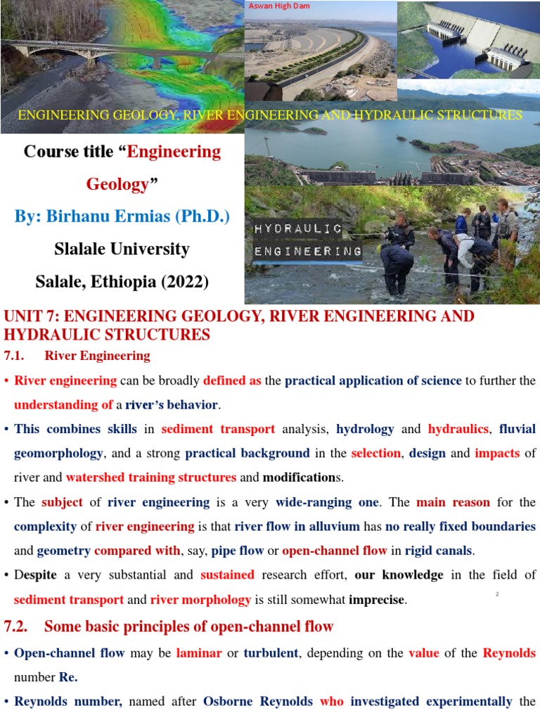 Engineering Geology, River Engineering and Hydraulic Structures | PDF