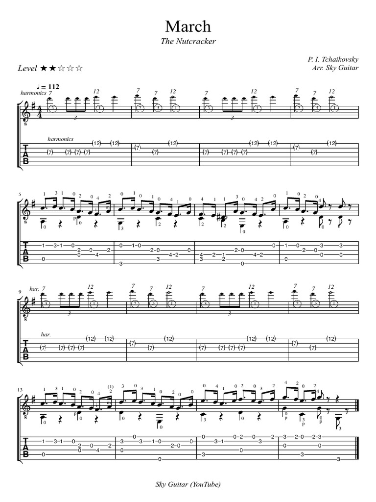 March NUTCRACKER (Sky Guitar #90) L2 (TAB) | PDF