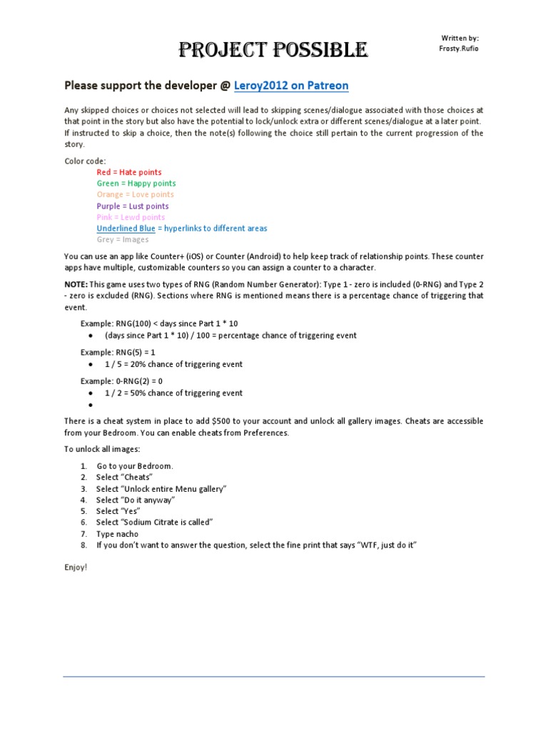 Project Possible: Please Support The Developer @ | PDF