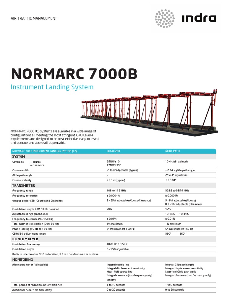 Indra Datasheet - NORMARC 7000B | PDF