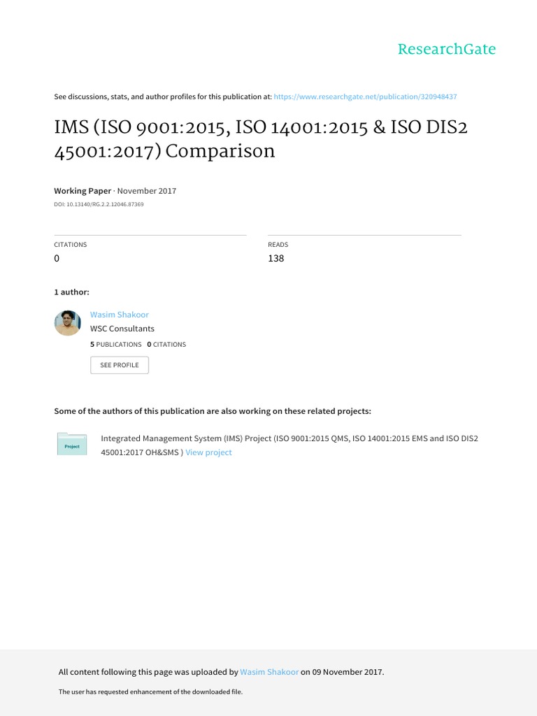 IMS Comparison | Download Free PDF | Risk | Audit