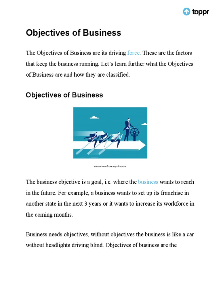 Nature and Purpose of Business Class 11 Notes | Download Free PDF ...