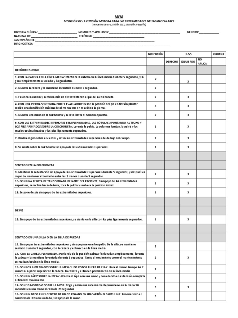 2007 Medición de La Función Motora para Las Enfermedades ...