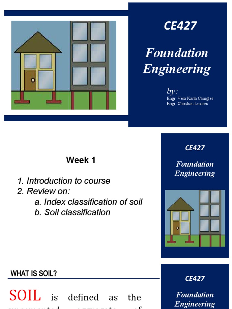 Week 1 - Introduction To The Course and Review | PDF | Geotechnical ...