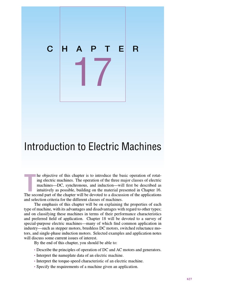 Reading.6_Introduction to Electric Machines (1) | PDF | Electric Motor ...