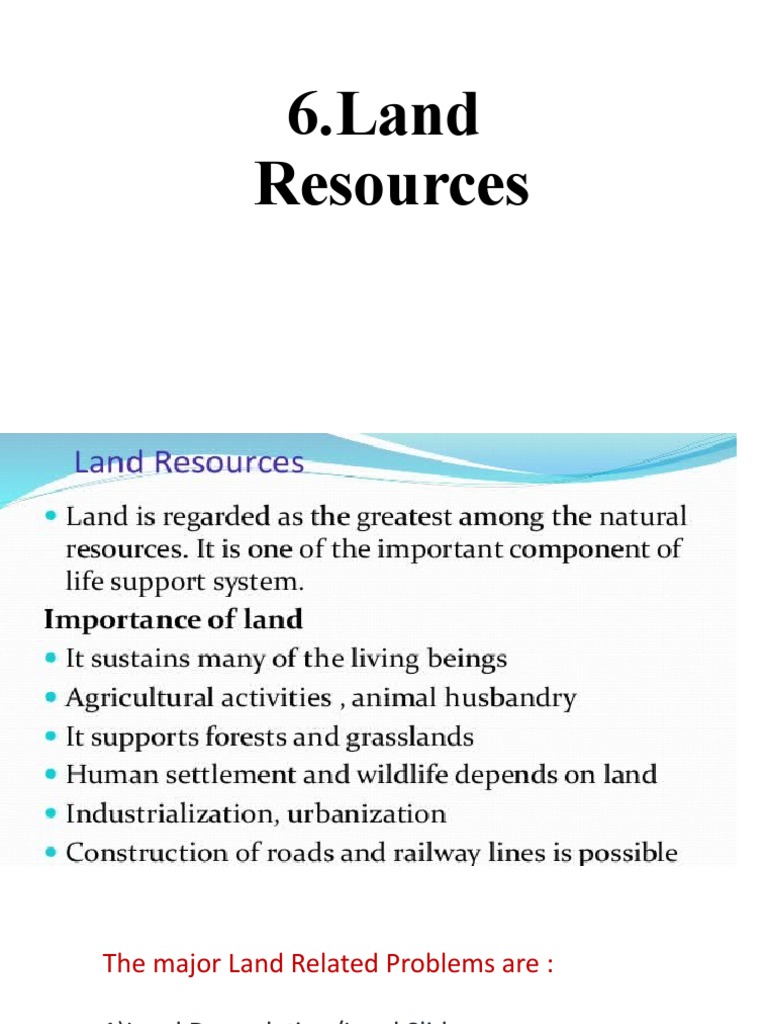 Land Resources | PDF