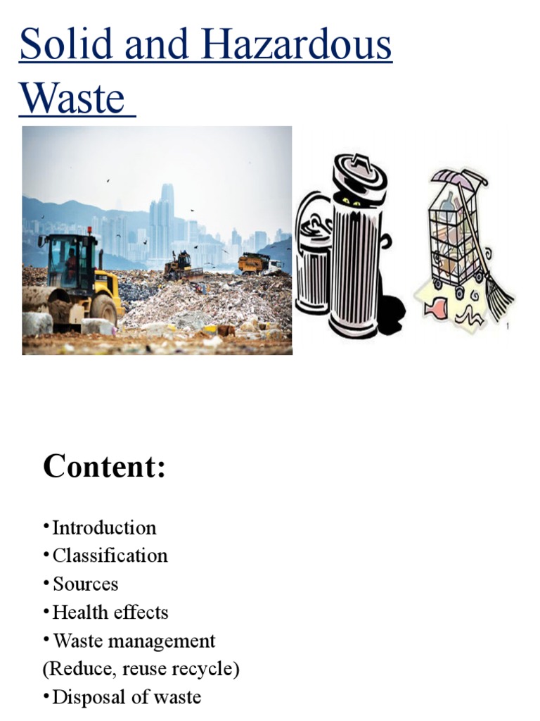 Solid and Hazardous Waste Management | PDF | Waste | Waste Management