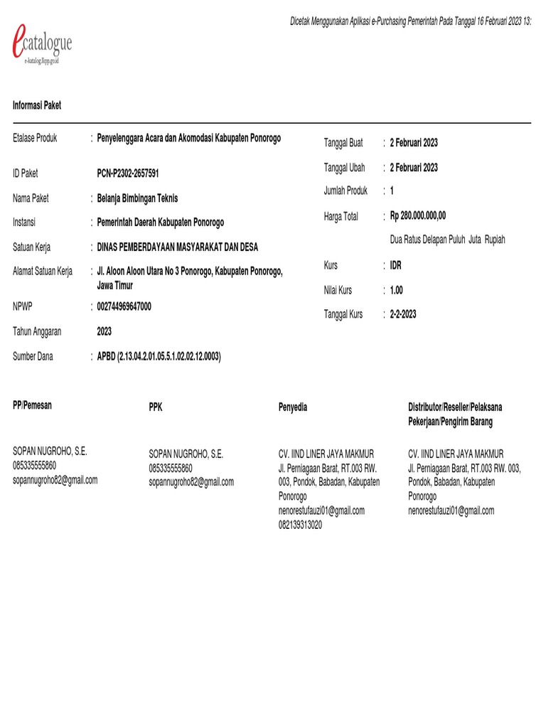 Cetak Pesanan PCN-P2302-2657591 | PDF