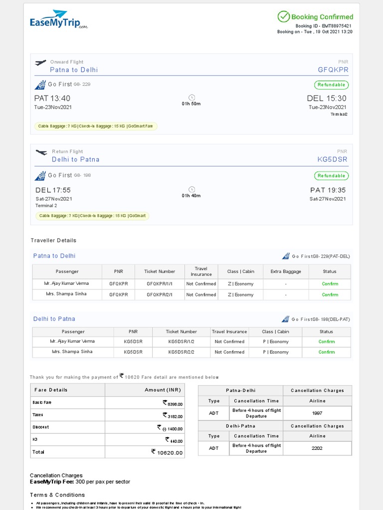 flight ticket | PDF
