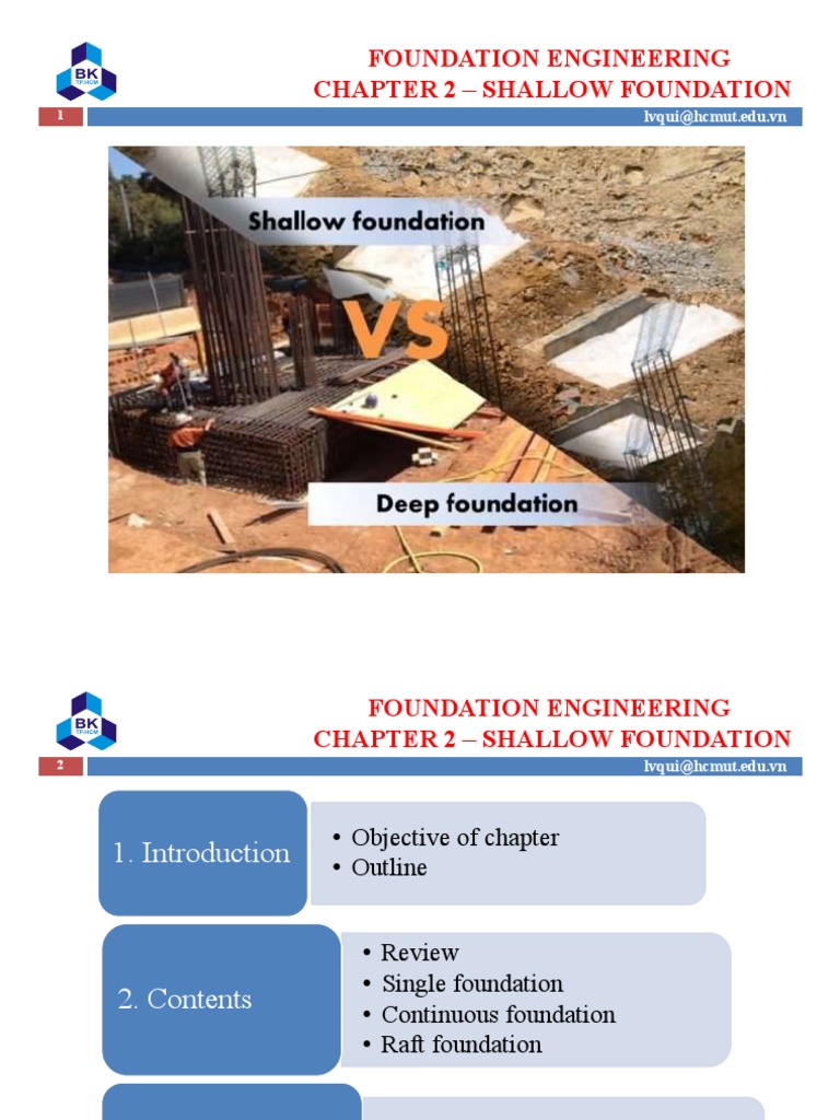 C2.1 Principle For Desiging Shallow Foundation | PDF