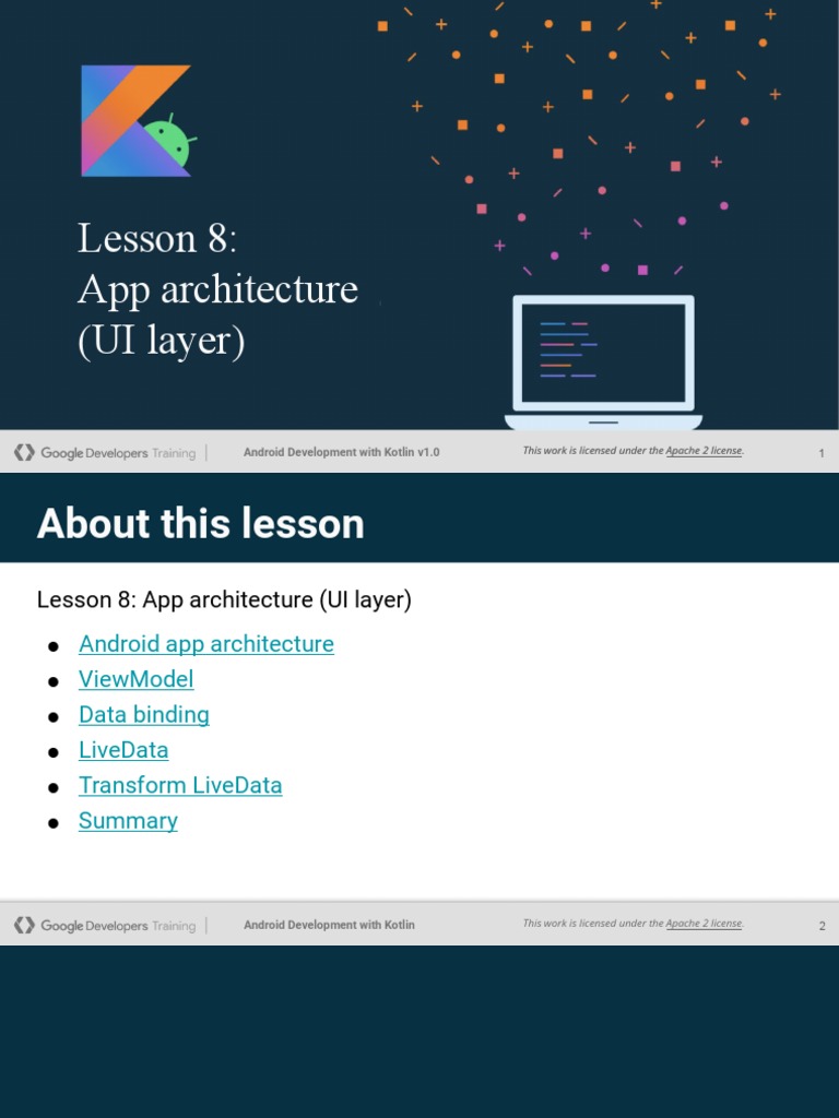 Lesson 8 App Architecture (UI Layer) | PDF | Android (Operating System) | Mobile App