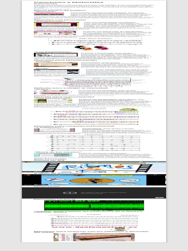 Canciones y Materiales - Interpretación Instrumental en El Aula | PDF ...