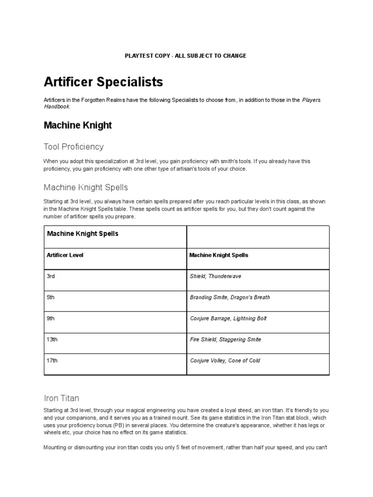 Machine Knight - Artificer - UNASSIGNED | PDF | Armour | Shield
