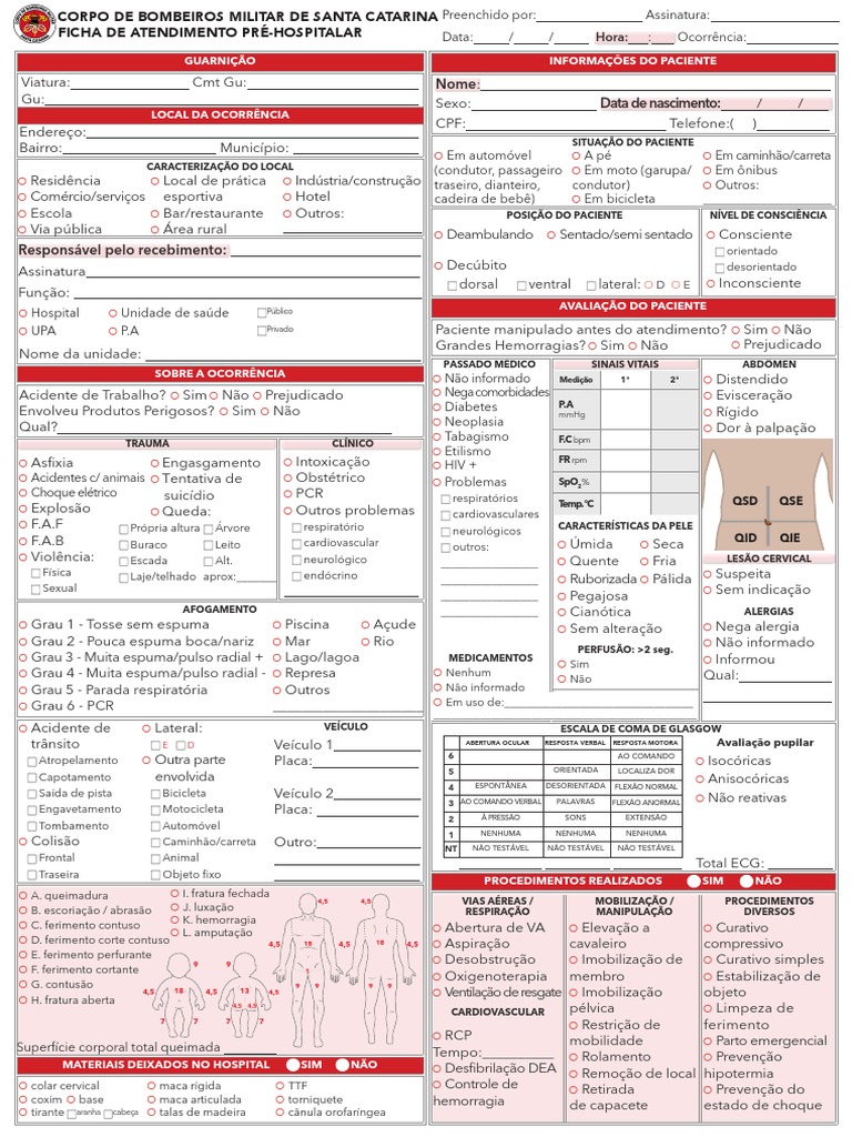 Ficha APH 2022 Diretriz | PDF | Medicina Clínica | Causas de morte