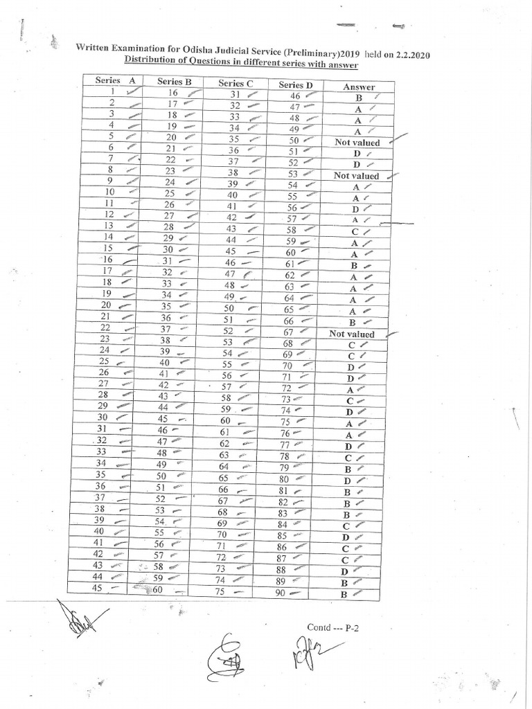 OJS - Answer Key | PDF