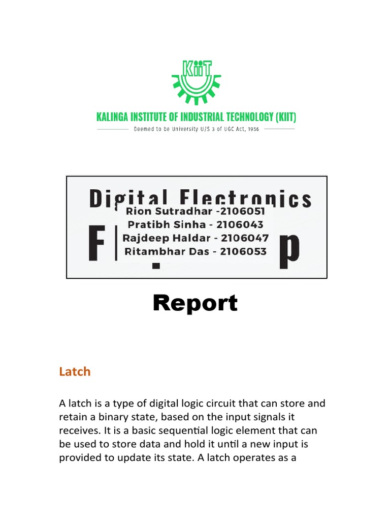 Report FlipFlops | PDF | Computing | Computer Engineering