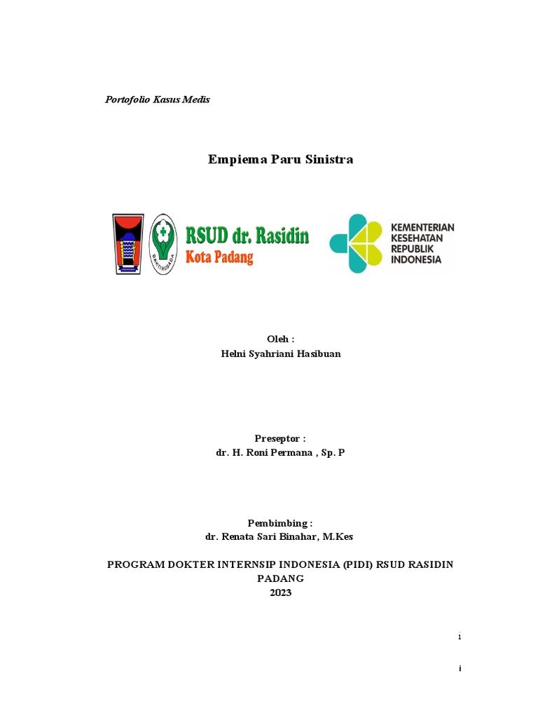 Laporan Kasus Empiema Paru - Helni Syahriani Hasibuan | PDF