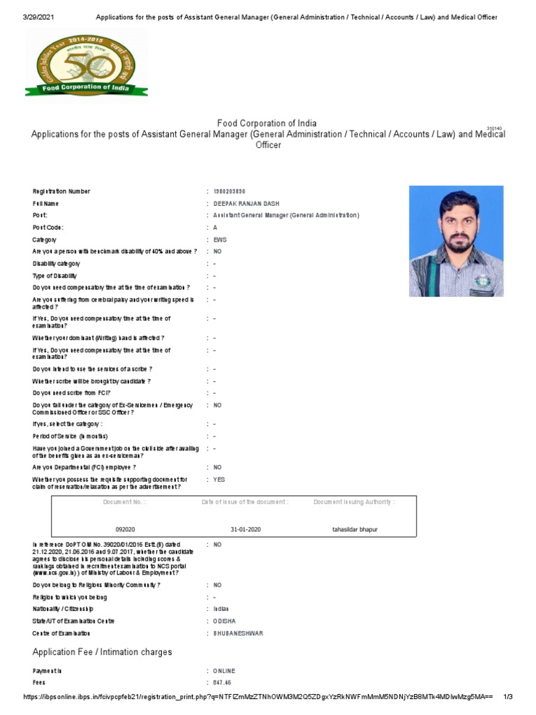 Fci Appication | Download Free PDF | Government | Justice