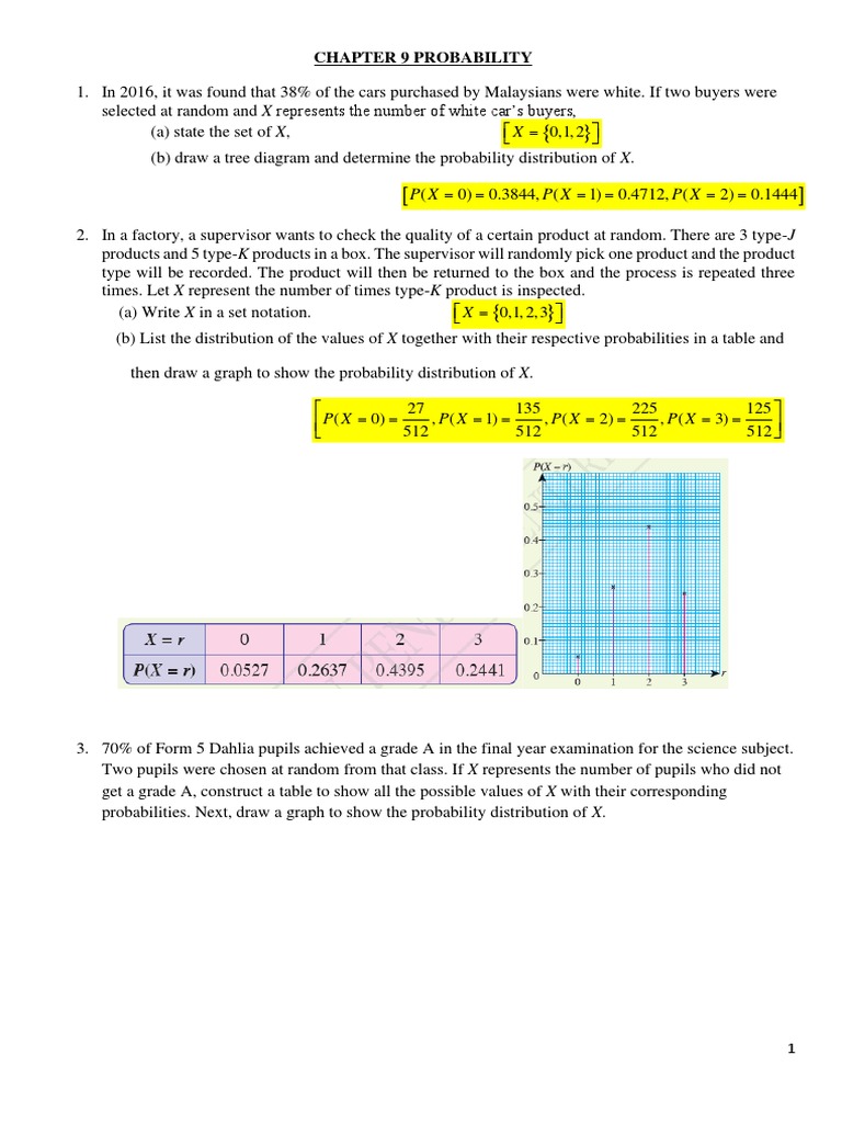 Probability Distributions: Calculating Probabilities for Random Variables | PDF | Dice | Randomness