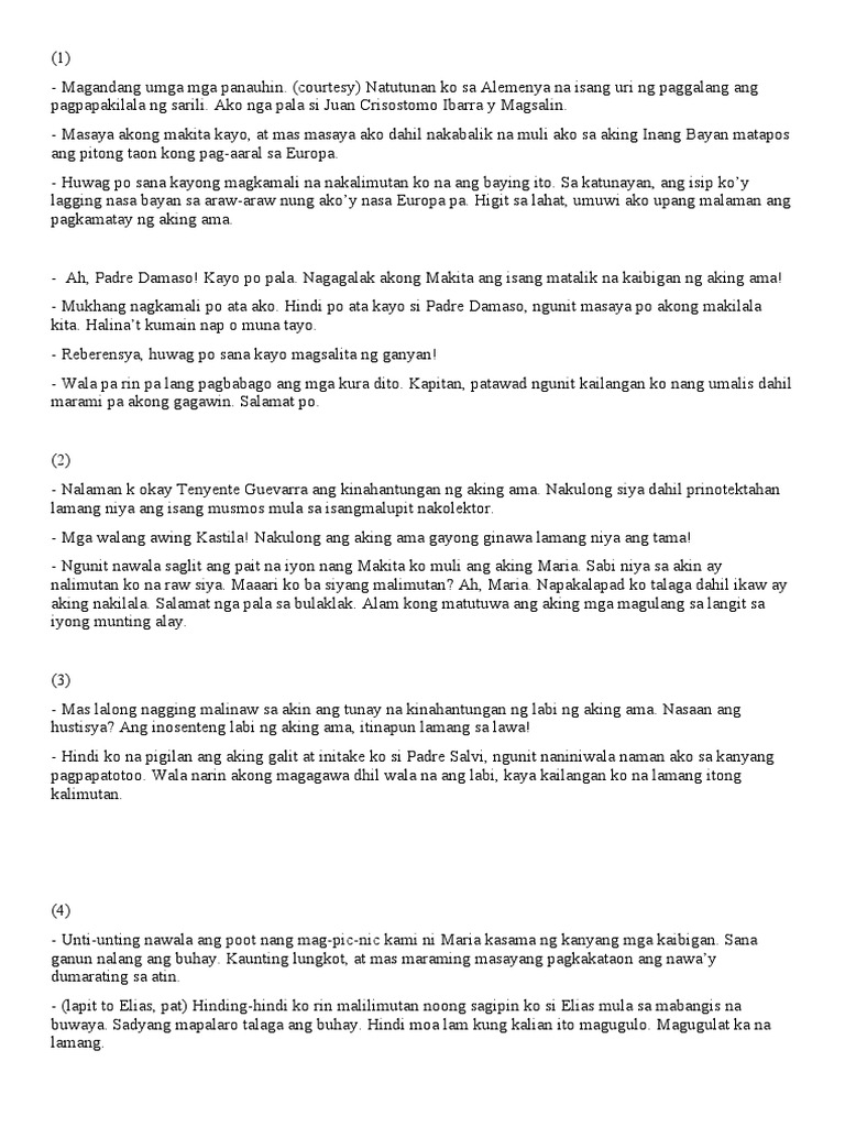 monologo ni crisostomo ibarra sa erehe at pilibustero | PDF