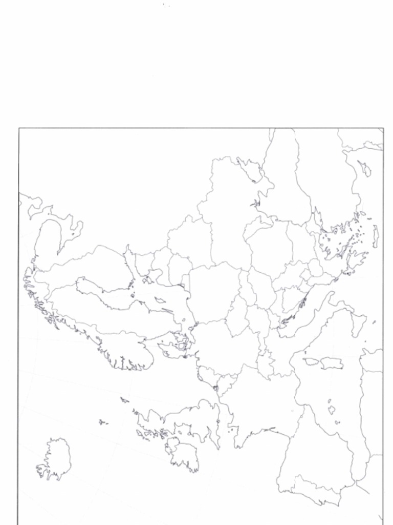 Slepá mapa Evropa - státy | PDF