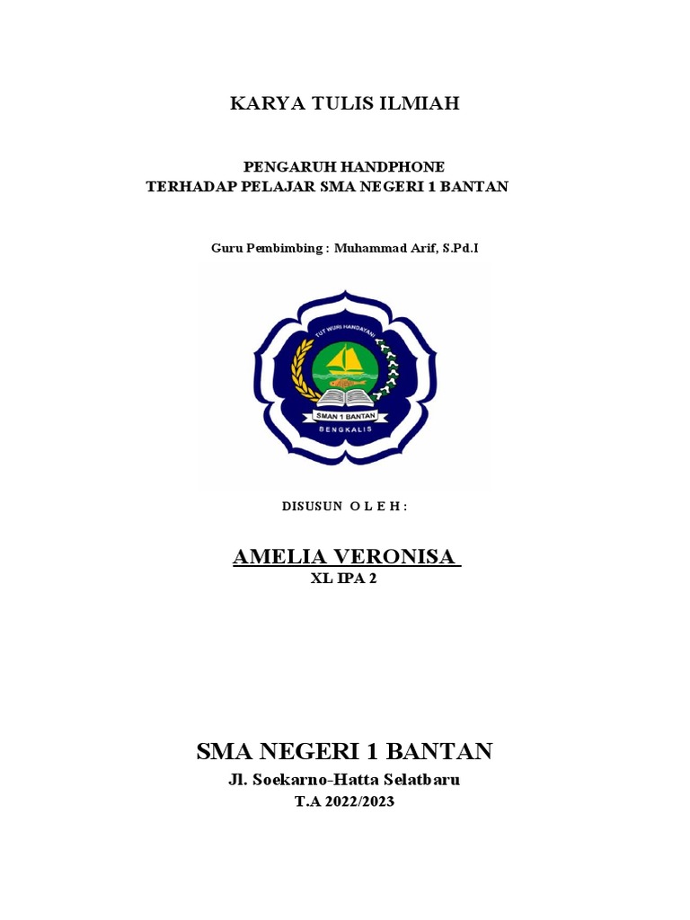 Karya Ilmiah Pengaruh Handphone | PDF Karya Ilmiah Pengaruh Handphone | PDF