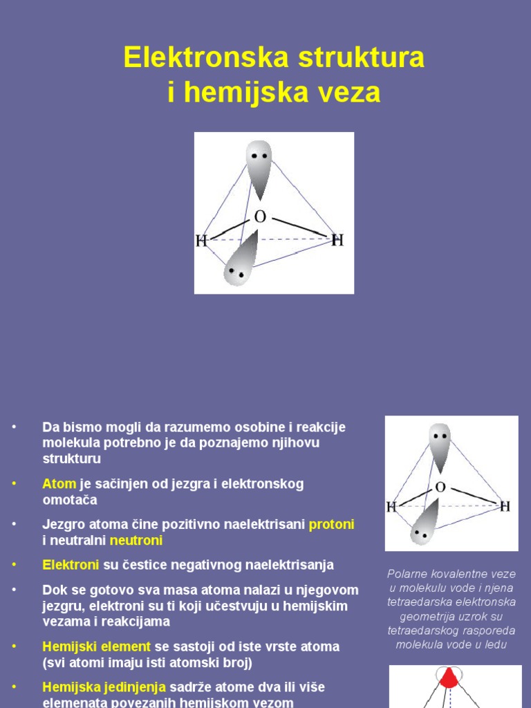 2 - Elektronska Struktura I Hemijska Veza - Predavanja 23-02-2021 | PDF