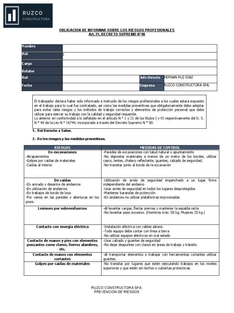 Odi Obligacion de Informar | PDF | Lavado de manos | Salud pública Odi Obligacion de Informar | PDF | Lavado de manos | Salud pública