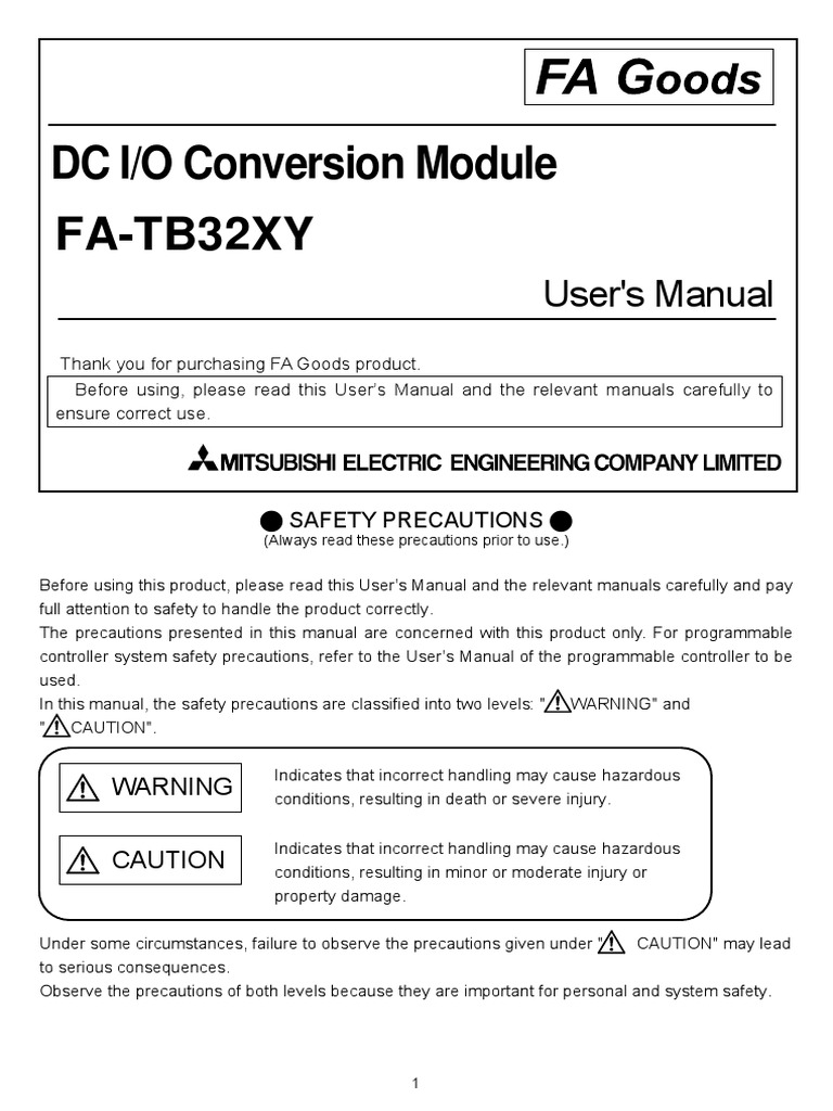 Fa Tb32xy Manual | PDF